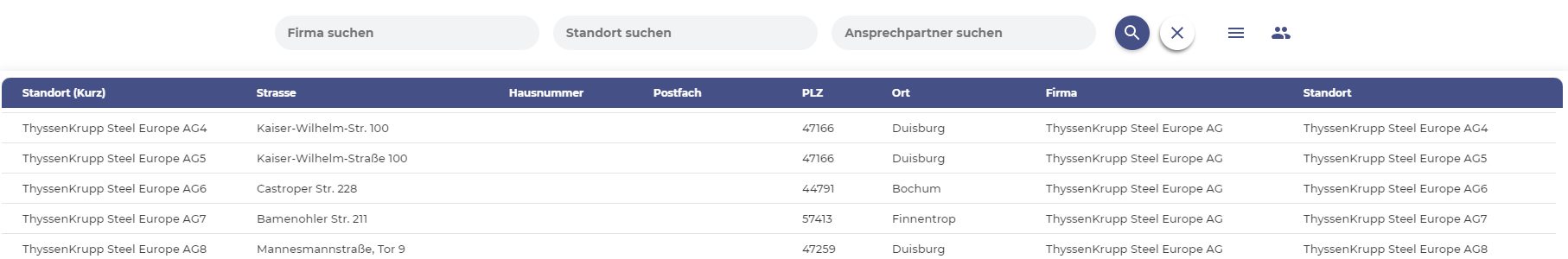 KundestammverwaltungÜbersicht | tamplus