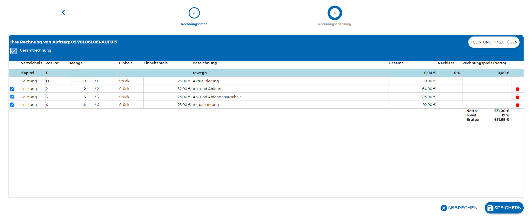 Rechnungsverwltung | tamplus